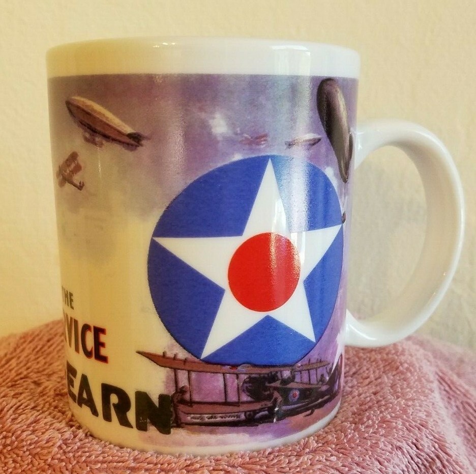 Army Air Corps North American Bi-Planes-Blimps Coffee Tea Mug Cup 10 oz ...