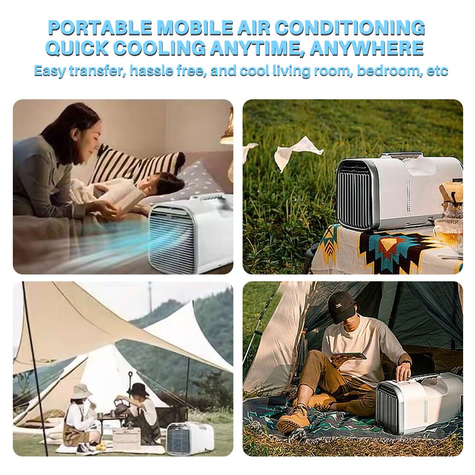 110V Electric Mini Portable Air Conditioner Outdoor Camping Tent AC Kit ...