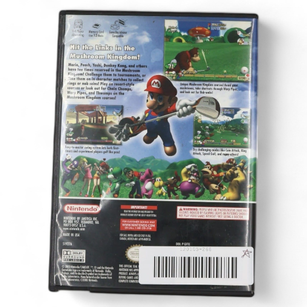 Nintendo Mario Gamecube Golf Mario Golf Toadstool Tour Nintendo