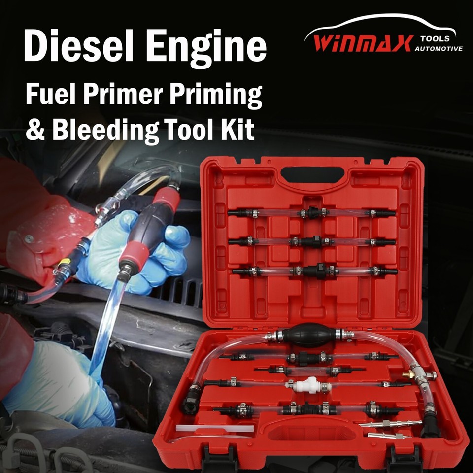 Diesel Engine Fuel Primer Priming & Bleeding Tool Kit With Male and ...