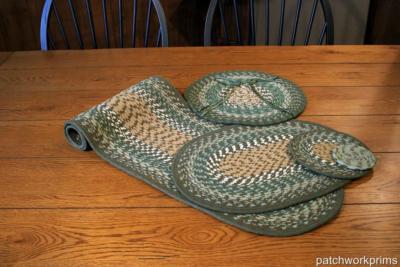PRIM FOLK ART BRAIDED CANDLE MAT/TRIVET 10”x 15” | eBay