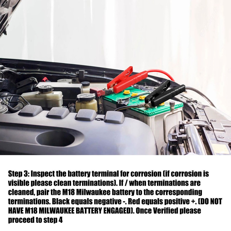 For Milwaukee M18 Power Battery Jumper Starter Jump Kit 8 AWG Auto ...