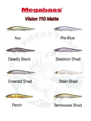 Megabass Vision Oneten / 110 Matte Finish Jerkbaits - Choose Color | eBay