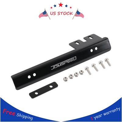 Universal BLACK Front Bumper License Plate Mount Bracket Relocator ...