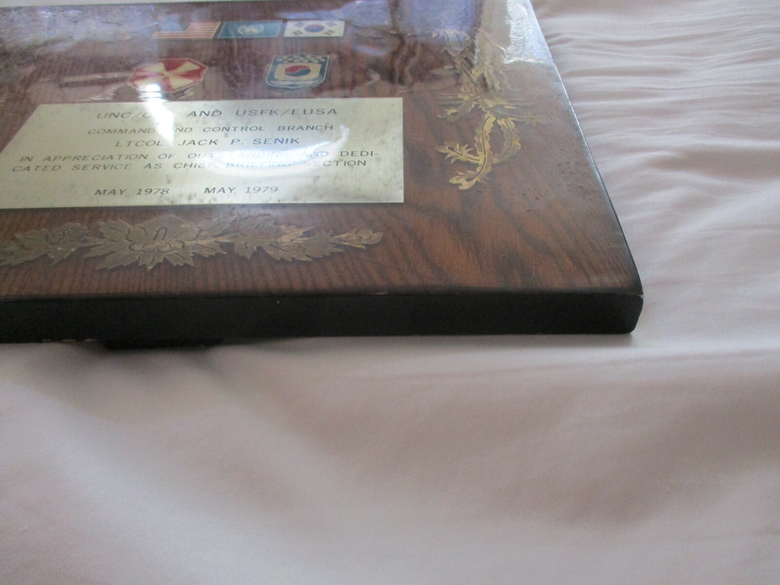 UNC / CFC & USFK / EUSA Named Wall Plaque / United Nations Korea 8th ...