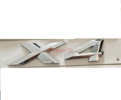 Chrome " X 4 " Number Trunk Letters Badge Emblem Badge Emblems Badges ...