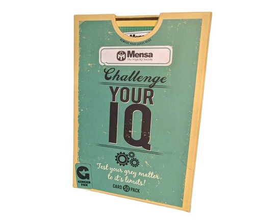 Mensa Challenge your IQ Card Game 50 Pack Travel Size The High IQ ...