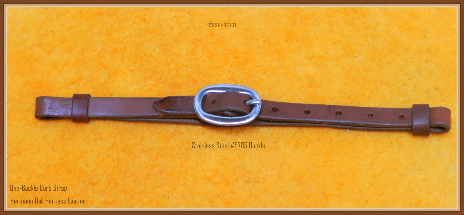 Harness Leather Straight One-Buckle Curb Strap -Leather Loops SS Halter ...