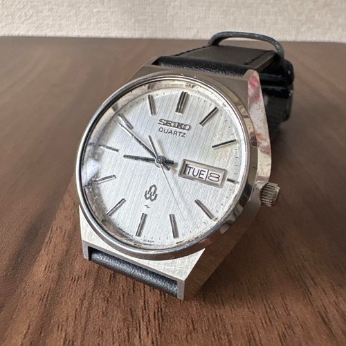 SEIKO 0843-8080 King Quartz Vintage 1973 Silver Dial Men's Watch Japan ...