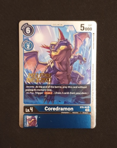 Coredramon ST8-06 (U) - 2022 Store Participant - Digimon Card Game ...