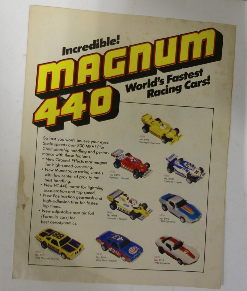TYCO Magnum 440 World's Fastest Racing Cars 1981 Catalog | eBay