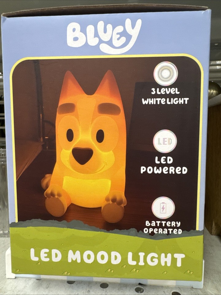 Bluey Bingo 6" LED Mood Light Squish Tap Night Light 3 Level LED NIB | eBay