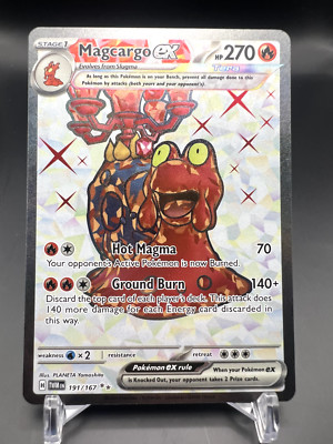 Magcargo ex 191/167 Ultra Rare Holo Twilight Masquerade Pokemon TCG ...