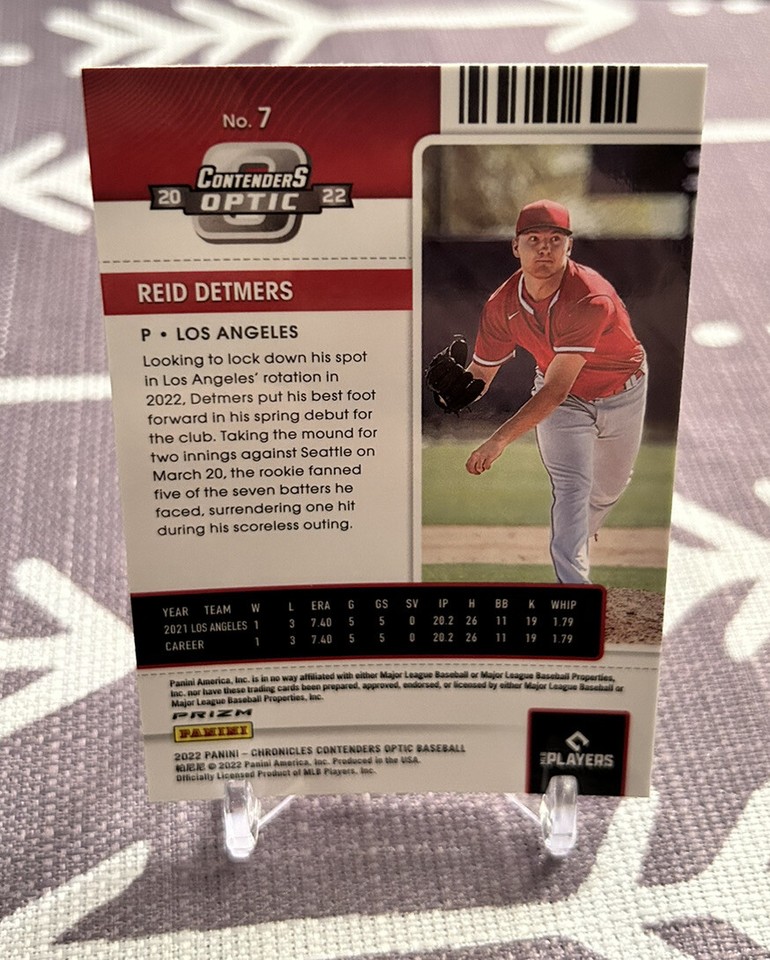 2022 Chronicles Optic Contenders #7 Reid Detmers RC Building Blocks ...