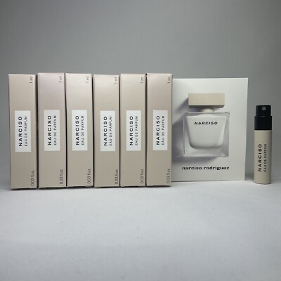 6x Narciso Rodriguez Narciso Eau de Parfum EDP Sample Vial 0.03 oz/1 ml ...