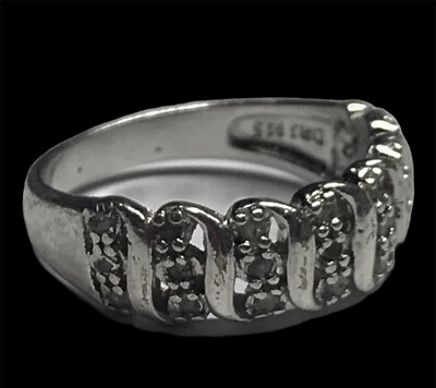 *Sterling Silver VICTORIA TOWNSEND DBJ Curve DIAMOND Accent Wedding ...