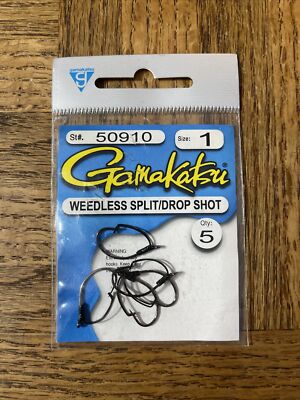 Gamakatsu Weedless Split Shot Drop Shot Size 1-SHIPS SAME BUSINESS DAY ...