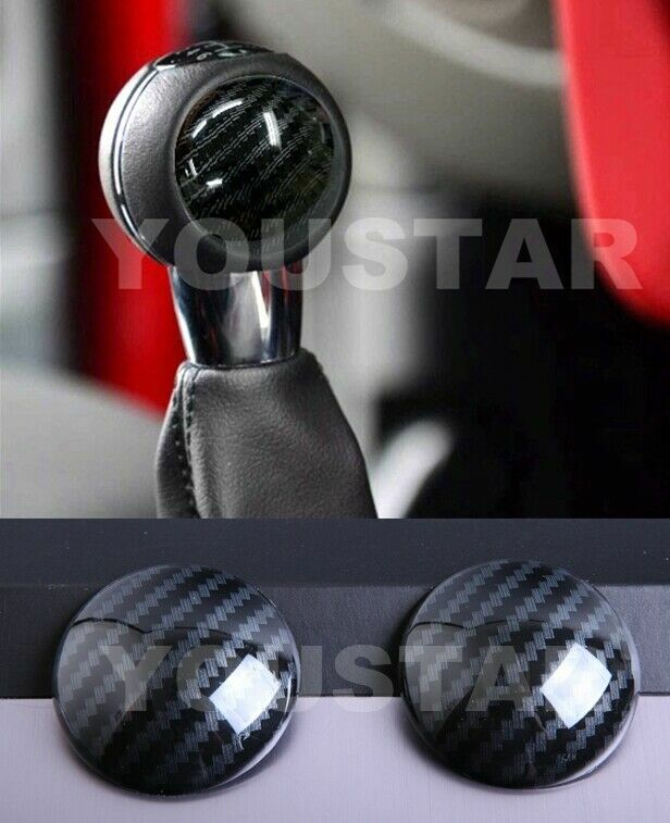 UNICUS 2x Carbon Effect MT Gear Knob Badges MINI Cooper F56 F57 F60 ...