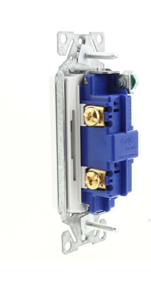 Eaton 7501W 15-Amp Single-Pole Rocker Light Switch, White | eBay