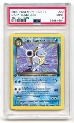 PSA 9 MINT Dark Blastoise 1st Edition Team Rocket Rare 2000 Pokemon 20/ ...