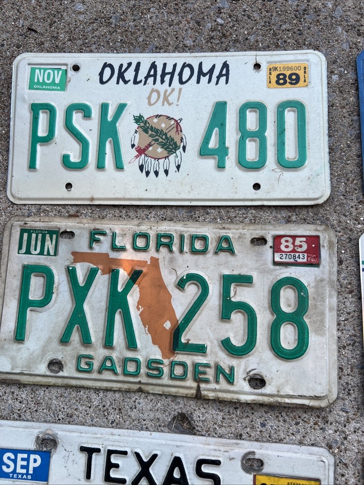Lot Of 8 Vintage Expired State License Plates For Man Cave Decor | eBay