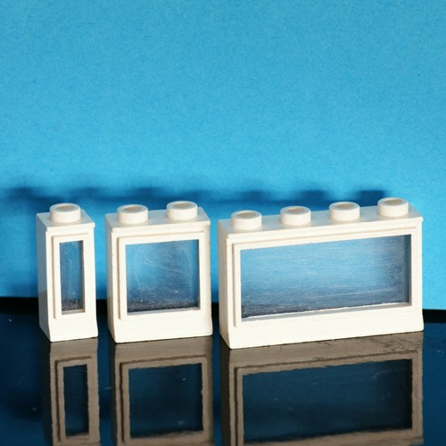 Pièce Lego - Window 1x1x2 + 1x2x2 + 1x4x2 (WITH glass) (29ac01+7026bc01 ...