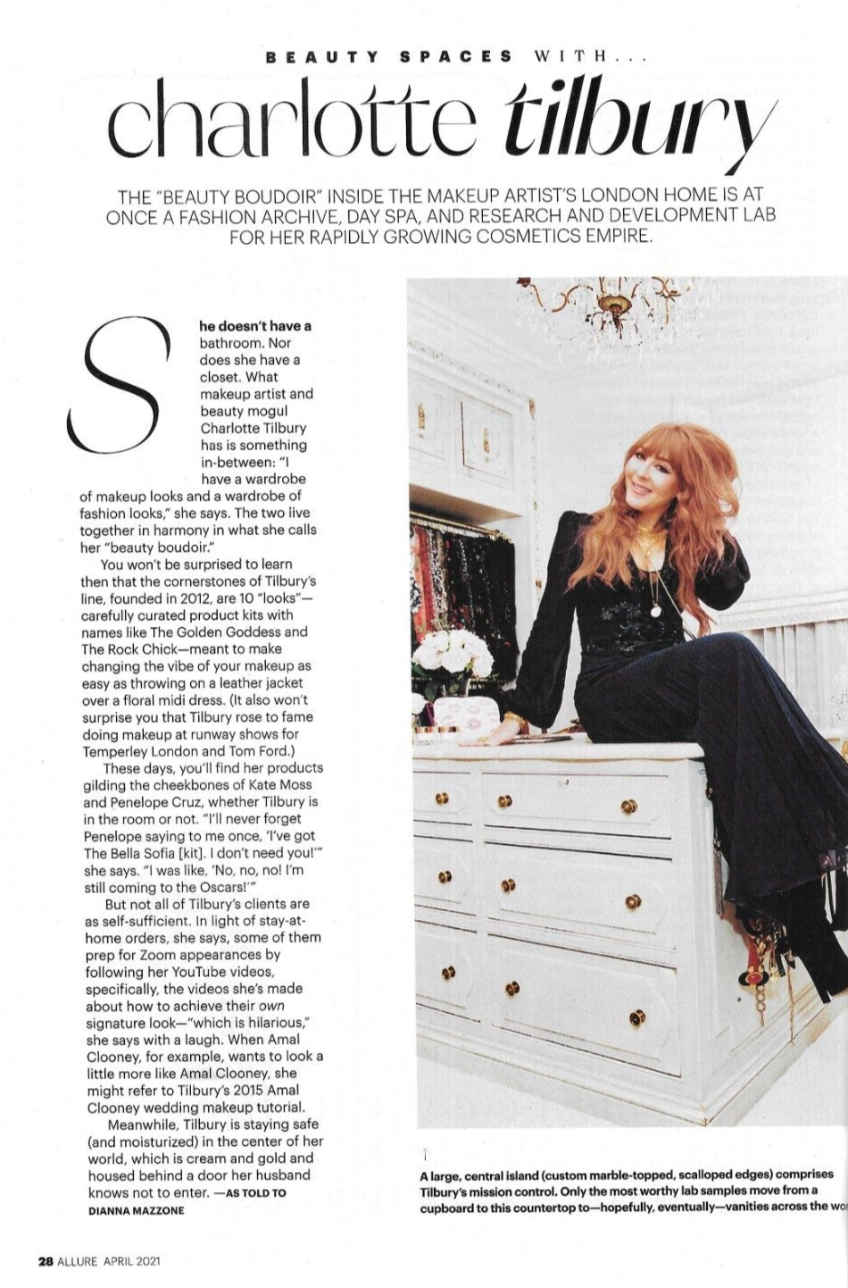 Allure Magazine Alicia Keys Beauty at Home Brie Larson Bath Makeovers ...