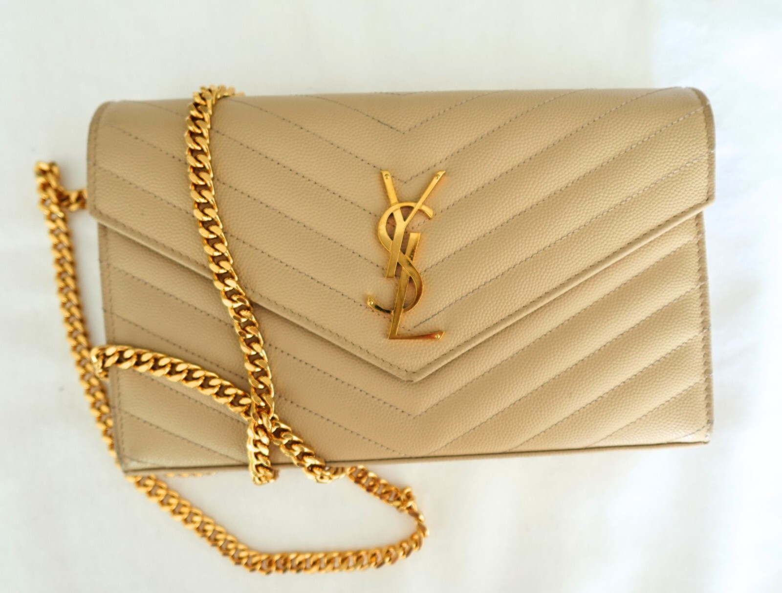 YSL Saint Laurent CASSANDRE ENVELOPE CHAIN WALLET IN … - Gem