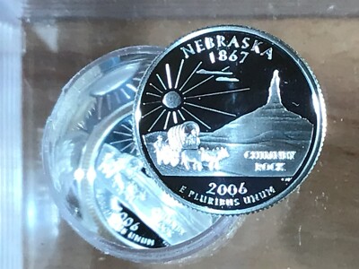 2006-S Nebraska Statehood Silver Quarter DCAM Proof Roll of 40 Coins | eBay