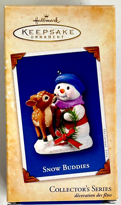 NEW 2004 Hallmark Christmas Ornament Snow Buddies Deer & Snowman 7th in ...