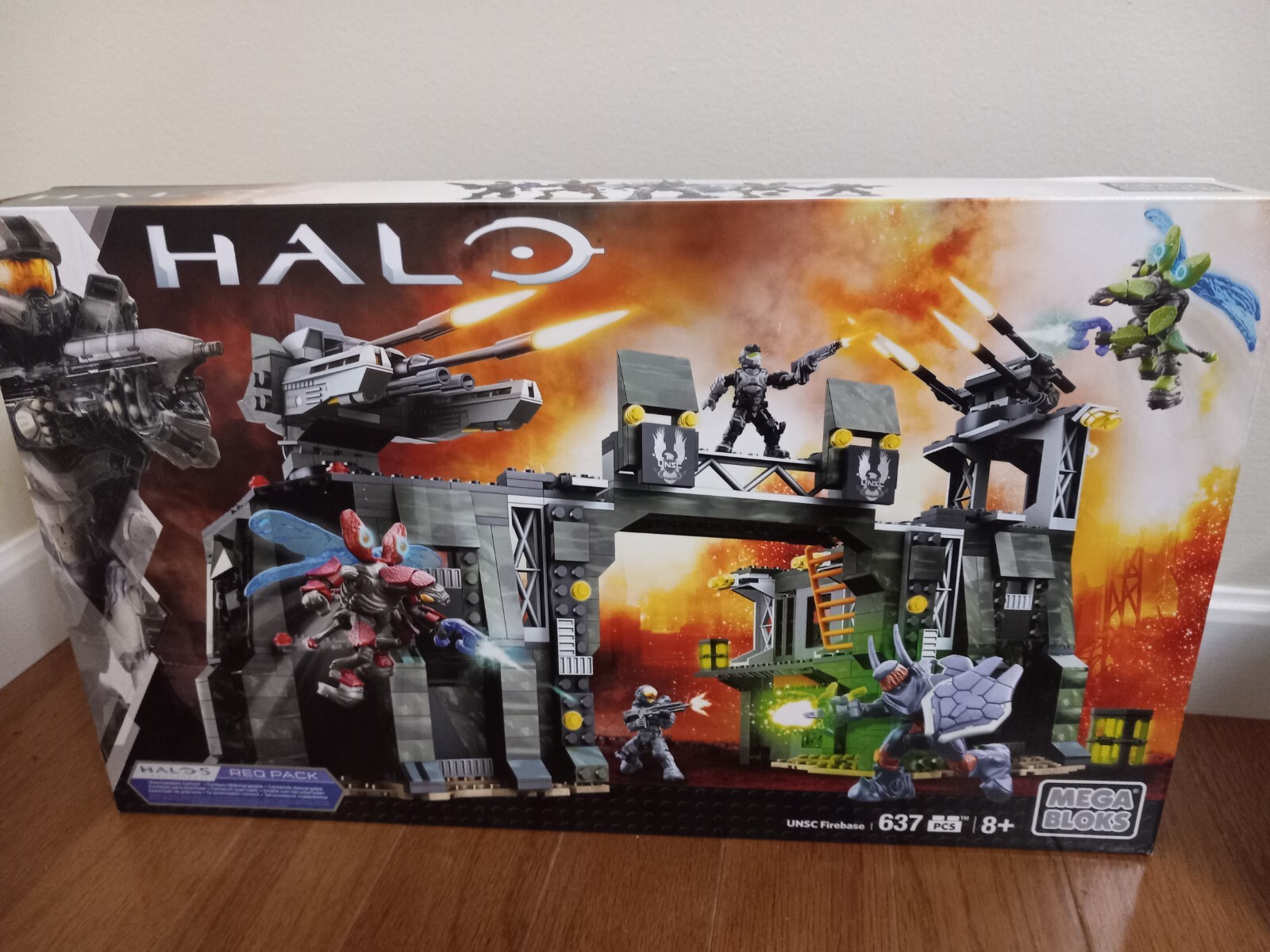 Mega Bloks Construx Halo CNG69 UNSC FIREBASE 637 Pieces NEW SEALED BOX ...