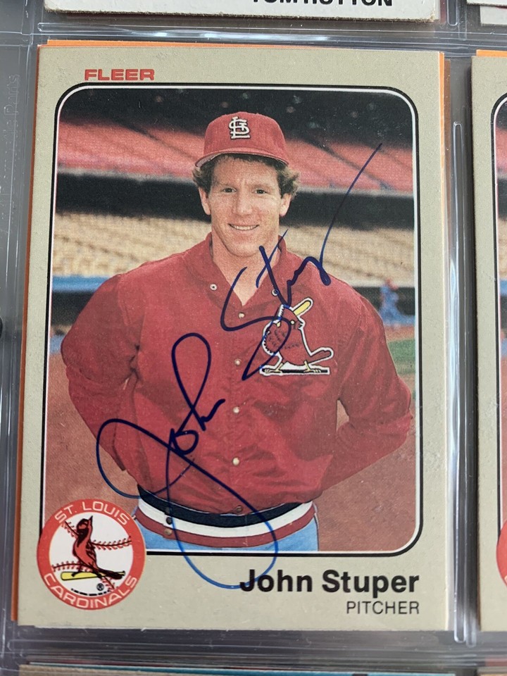 2 John Stuper autographed baseball cards | eBay