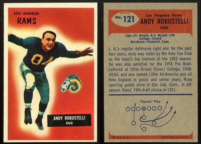 1955 Bowman #121 Andy Robustelli *Rams* NM (soc) **AA-10999** | eBay