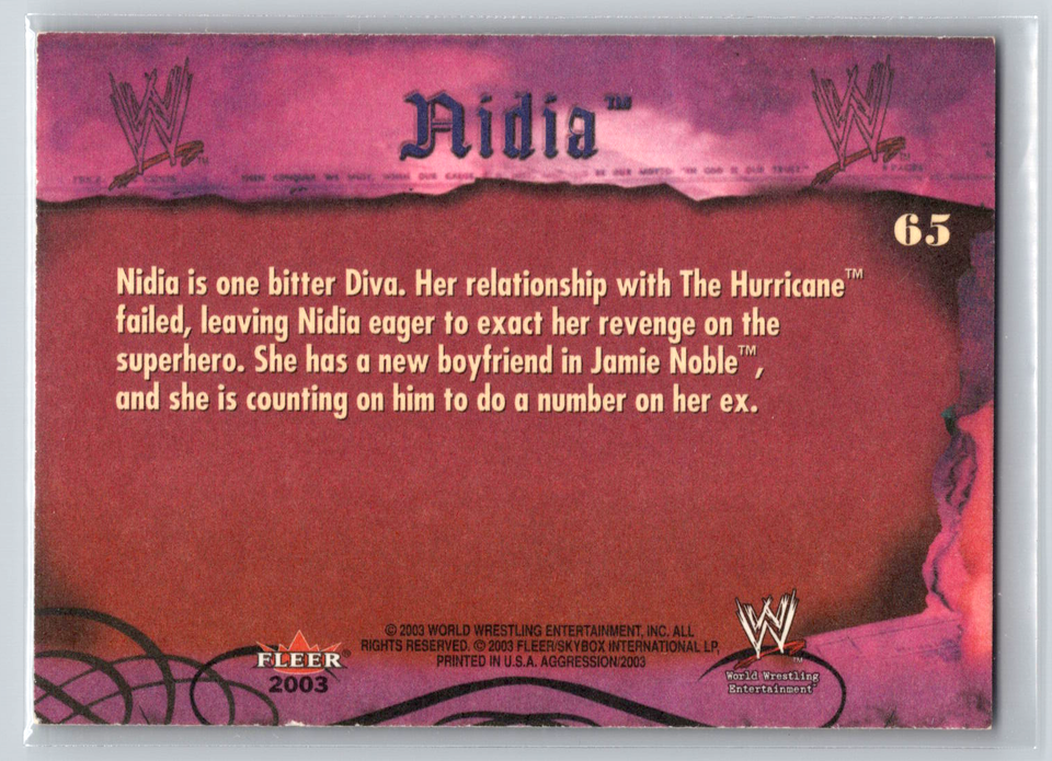 Nidia 2003 Fleer WWE Aggression Base Set Card #65 | eBay