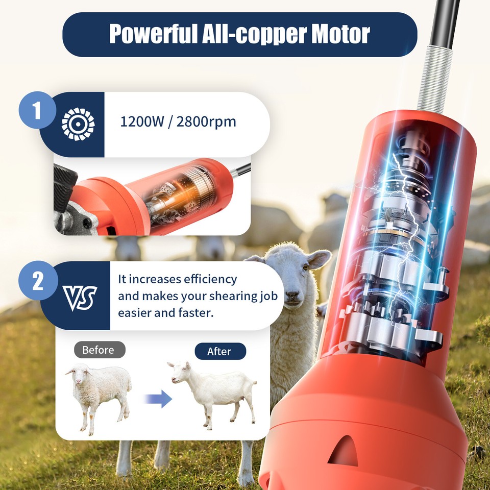 Sheep Shears 750W Professional Heavy Duty Electric Sheep Clippers Sheep ...