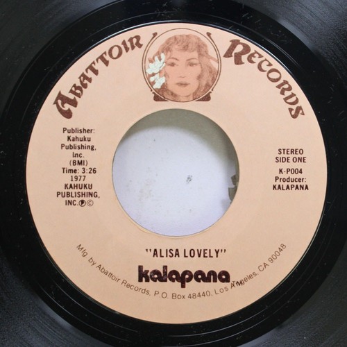 Jazz Funk Hawaii 45 Kakapana - Alisa Lovely / Mana On Abattoir Records ...