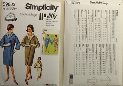 Simplicity 9883 - Misses' Reversible Coat Vintage 1960s | eBay