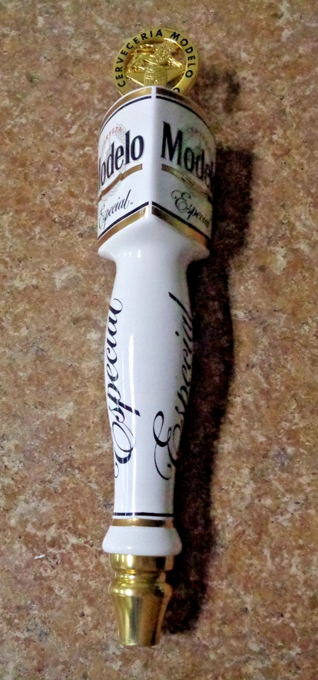 Modelo Especial Cerveza Beer Tap Handle Knob w/ Gold Topper | eBay