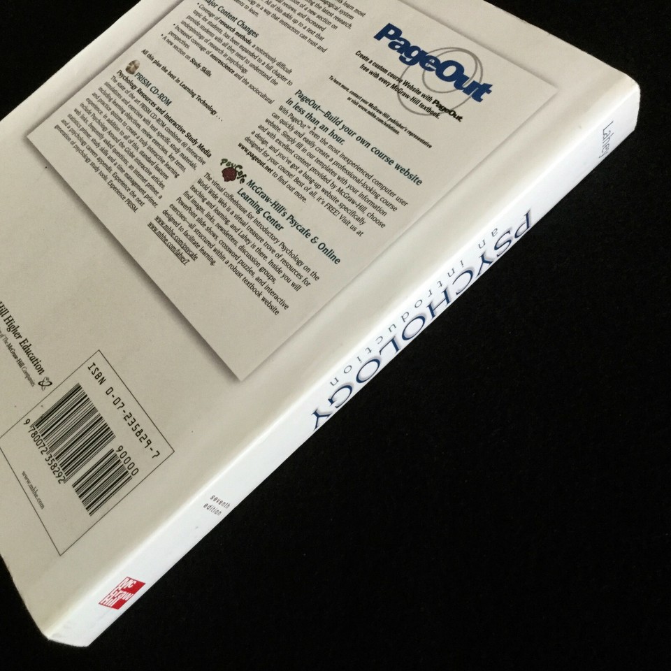 Psychology An Introduction 7th Edition by Benjamin B. Lahey - Softcover ...