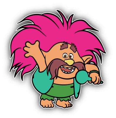 Trolls Movie King Peppy Sticker Bumper Decal - ''SIZES'' | eBay