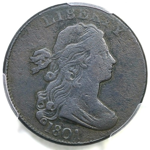 1801 NC-1 R-5+ PCGS F 12 Draped Bust Large Cent Coin 1c | eBay