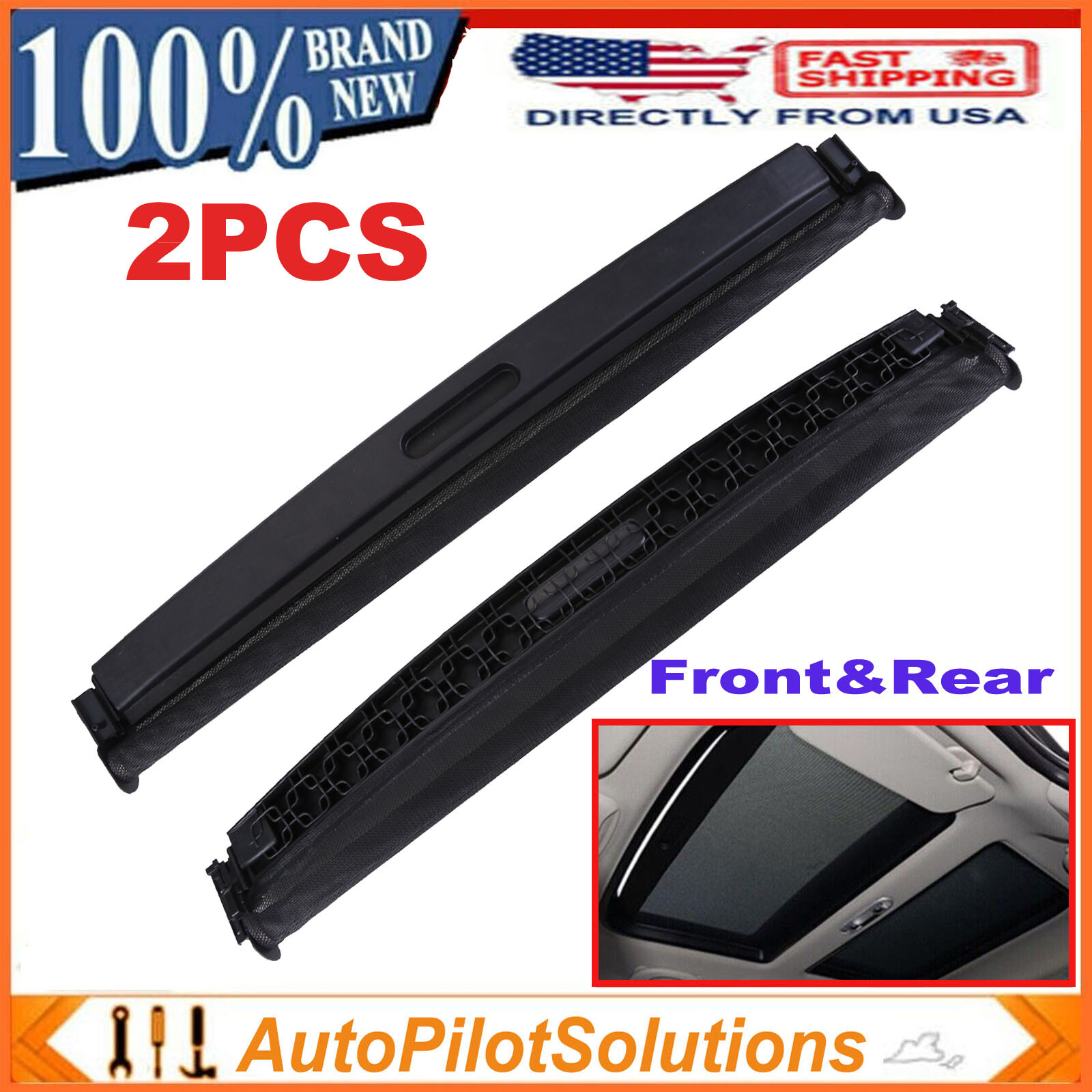 For MINI R55 R56 R60 2007-2016 2pcs F & R Sunroof Sunshade Curtain ...