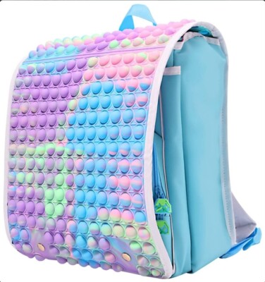Fidget Pop-On-It Rainbow Backpack for School,Toy bag Kids,Adult ...