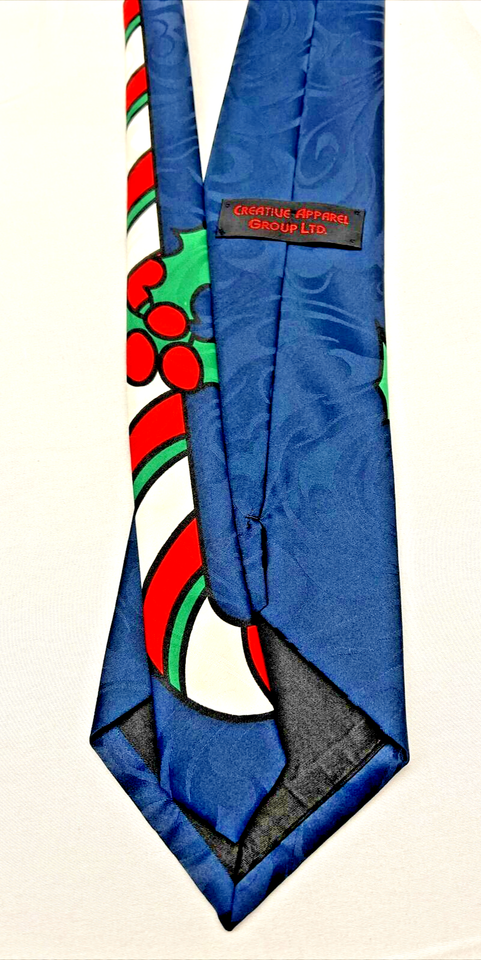 Candy Can Holly Christmas Holiday Festive Logo Necktie Novelty | eBay