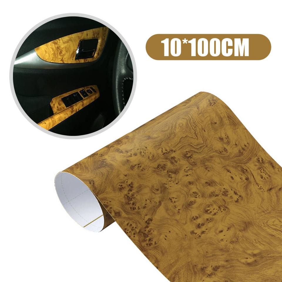 DIY Matte Glossy Wood Grain Textured Vinyl Wrap Sticker Car Home ...