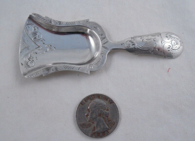 DUTCH 835 SILVER TEA CADDY SPOON NOT STERLING | eBay