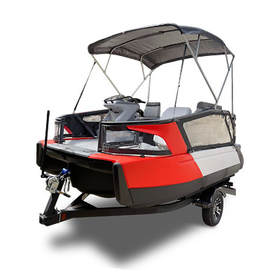 4 Bow 8ft Bimini Top Boat Square Frame Set fits Sea Doo Switch pontoon ...