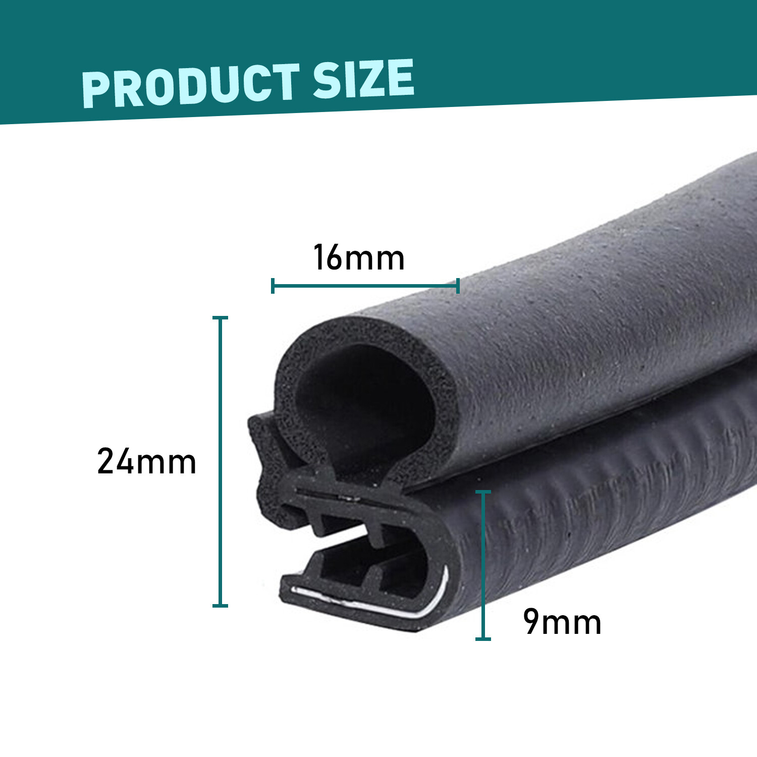 15M Sponge Rubber Bulb & Edge Trim Car Door Metal Toolbox Pinchweld ...