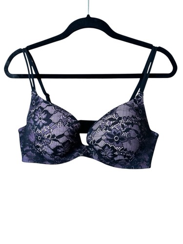 Victoria Secret Angel Embrace Push Up Bra 36D NWT Black Pink Lace ...