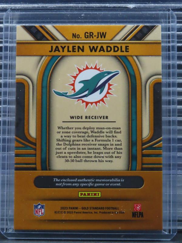 2023 Gold Standard Jaylen Waddle Gold Rush Jersey #189/299 Dolphins | eBay